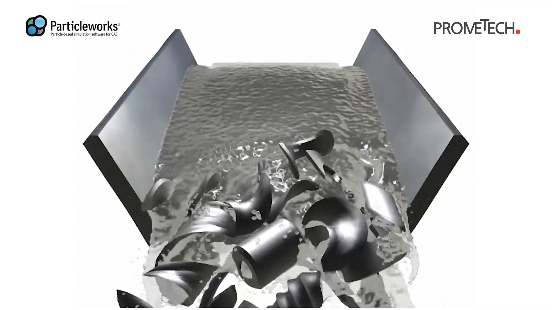 Fluid-rigid body coupling for simulating scrap metal flushing ...